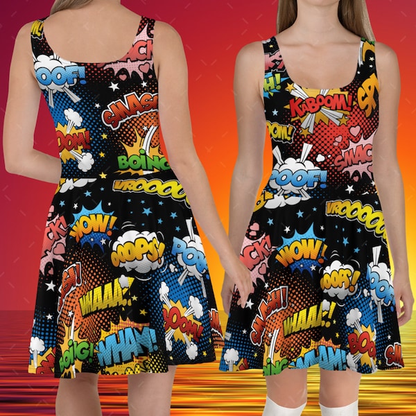 Rockabilly Comic Book Dress - Etsy