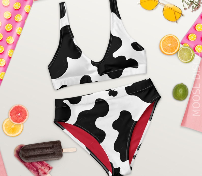 Black and White Cow Print Toy Cowgirl Bikini Plus Size Cow - Etsy