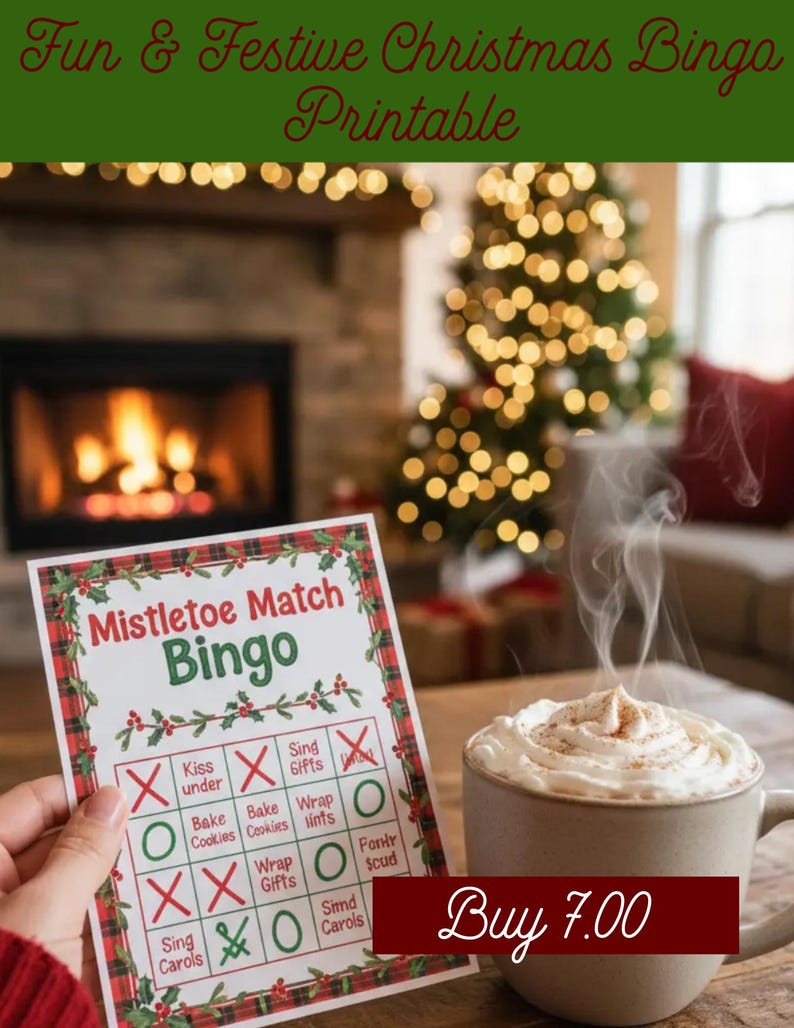 Mistletoe Match Bingo: Your Holiday Plans Need This Fun & Festive Game ...