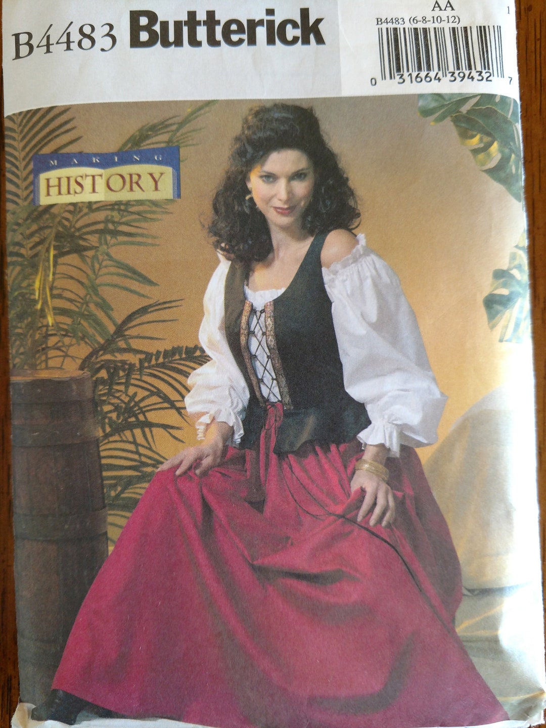 2005 Butterick #4483, Misses Making History Costume Pattern - Size AA ...