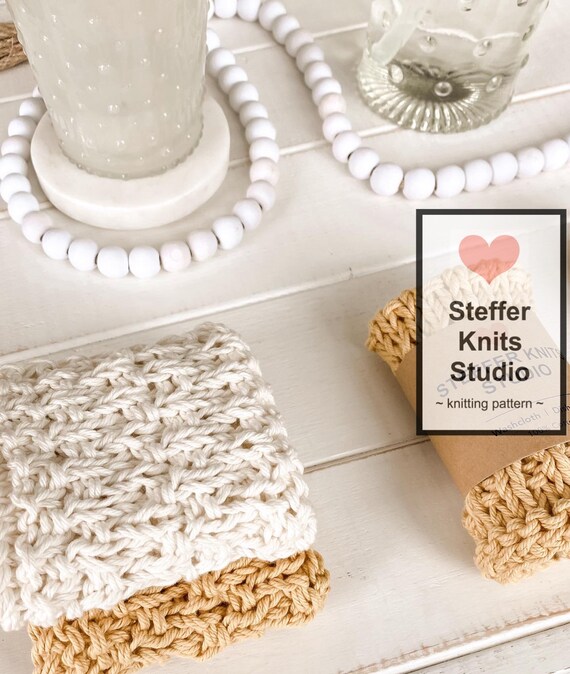 Cottage Spa CLOTH KNITTING PATTERN Face Cloth Pattern Dish | Etsy