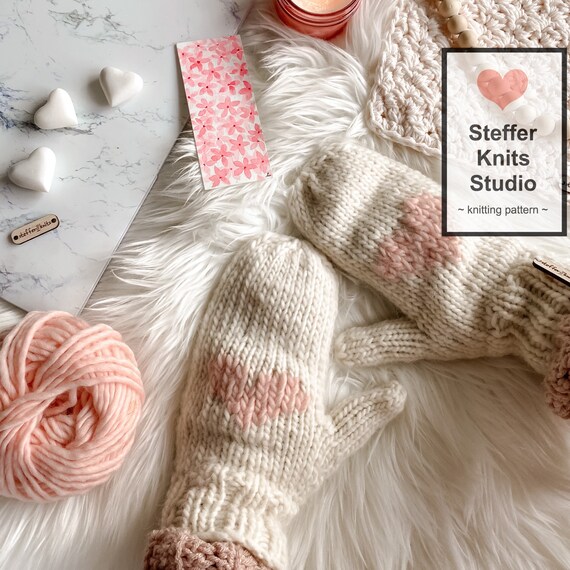 KNITTING PATTERN Smitten Heart Mittens | Etsy