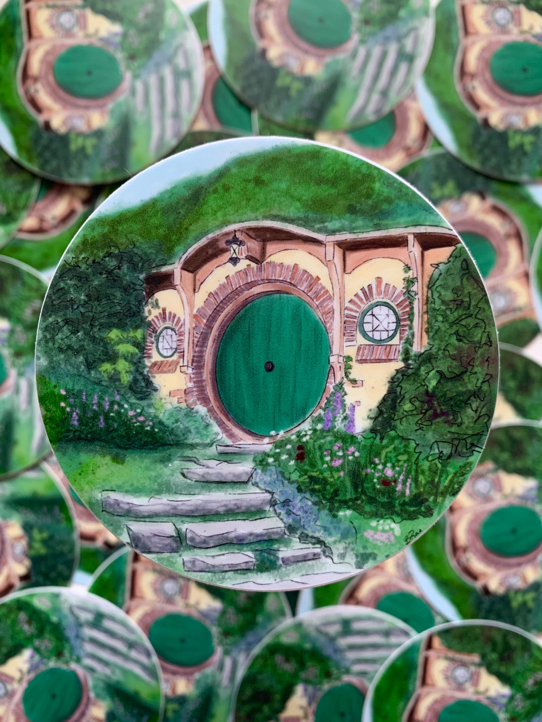 Hobbit Door Waterproof Vinyl Sticker, Weatherproof, Laptop Sticker, Car ...
