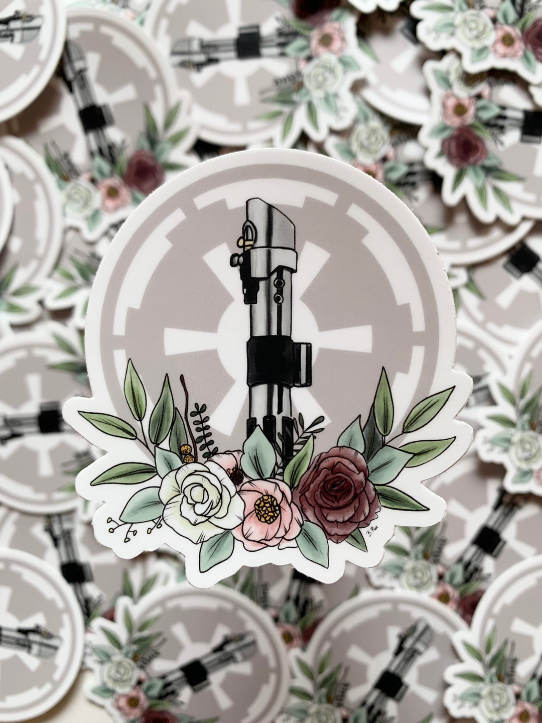 Star Wars Floral Lightsaber, Darth Vader Saber, Anakin,star Wars Vinyl ...