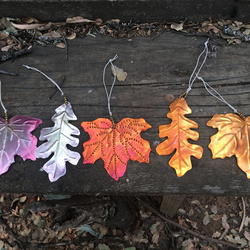 Small Metal Leaves - Etsy