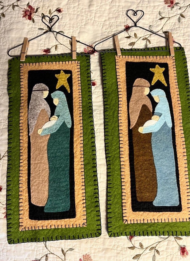 Wool Felt Nativity Wall Hanging Wool Felt Christmas Banner - Etsy