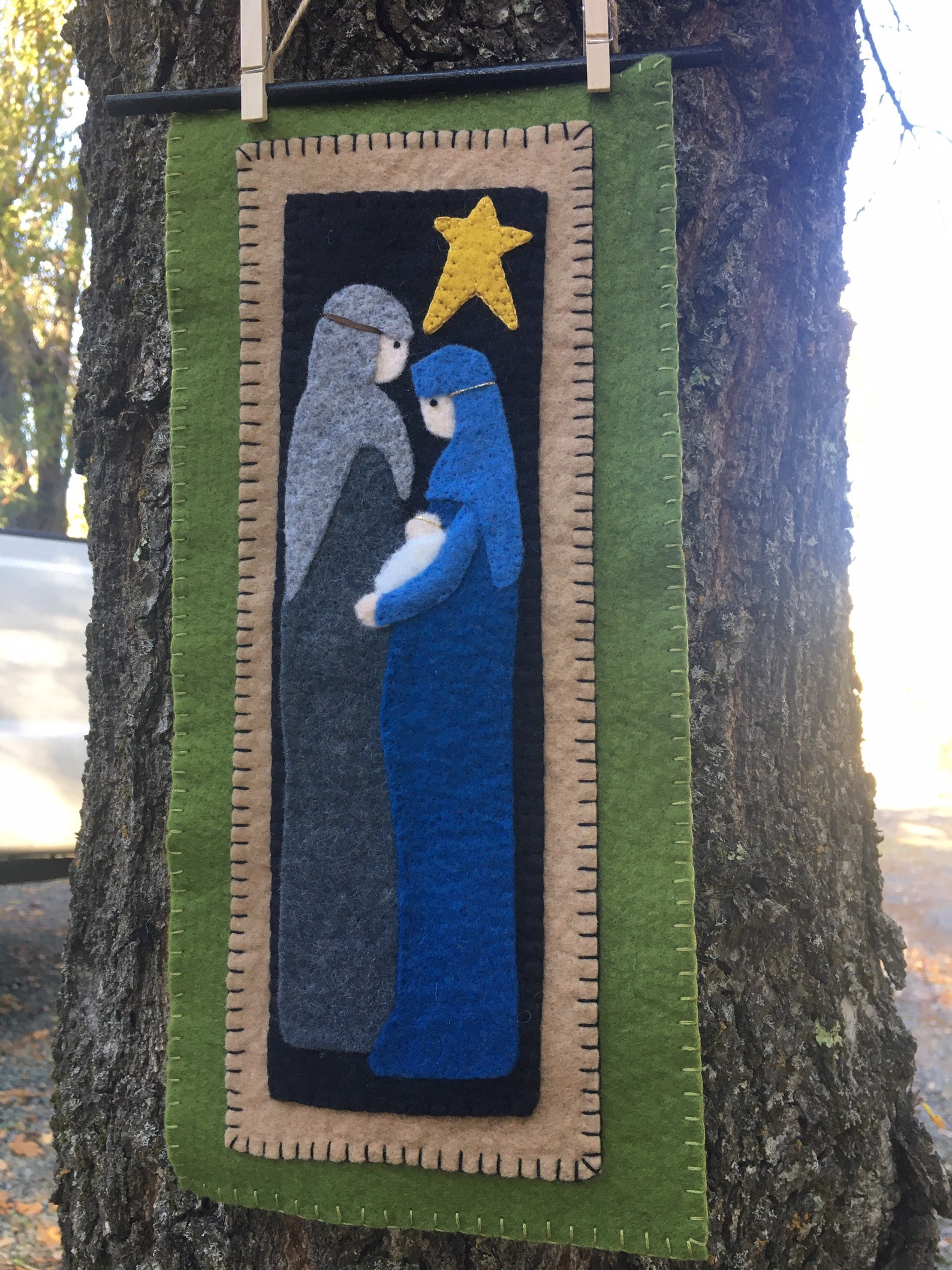 Wool Felt Nativity Wall Hanging Wool Felt Christmas Banner - Etsy