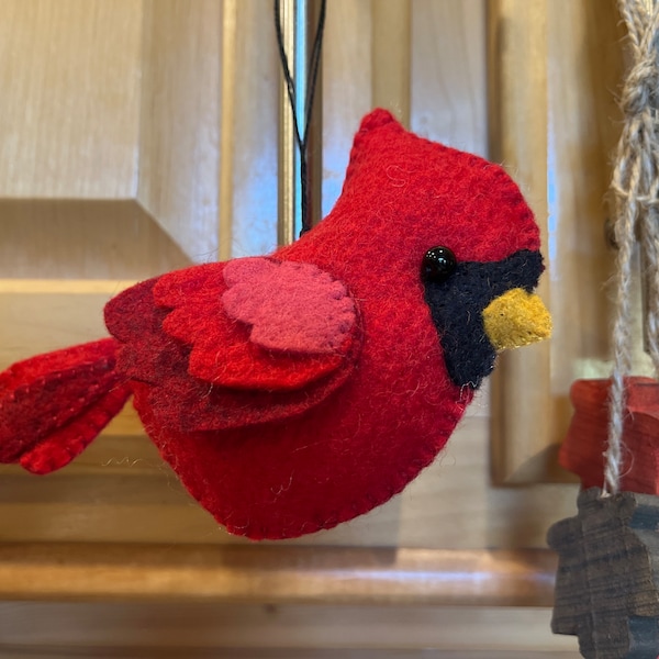 Cardinal Felt Ornament - Etsy