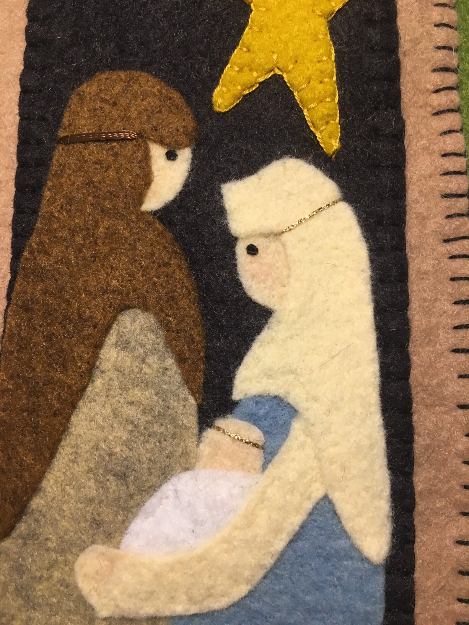Wool Felt Nativity Wall Hanging Wool Felt Christmas Banner - Etsy