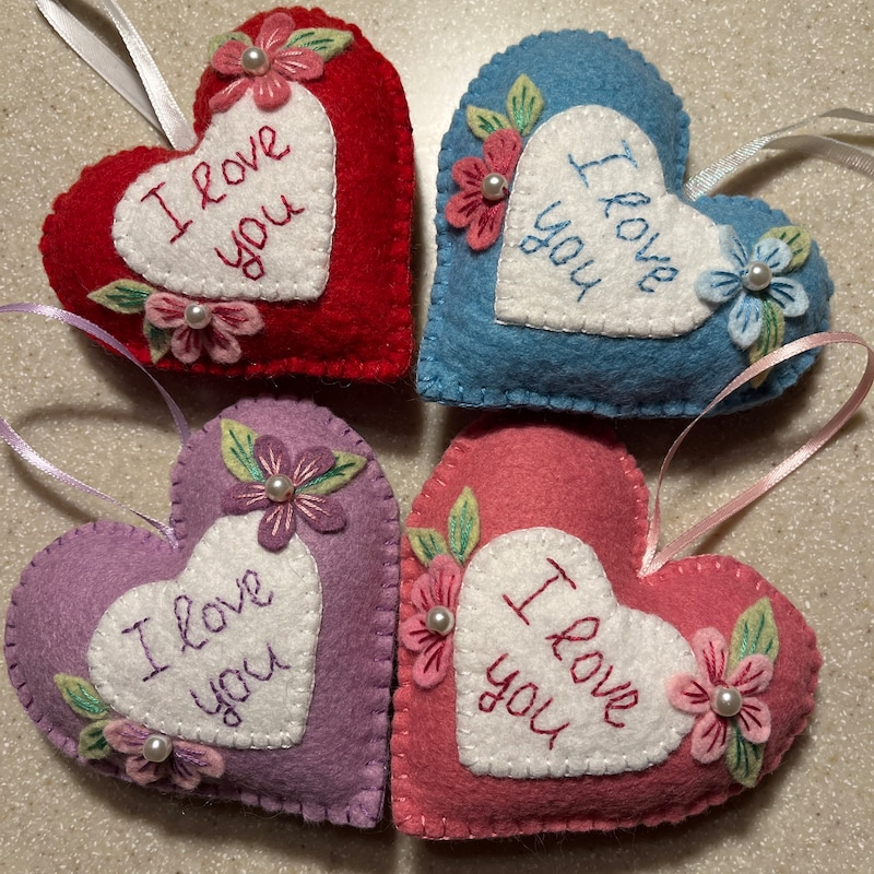 Embroidered Heart - Etsy