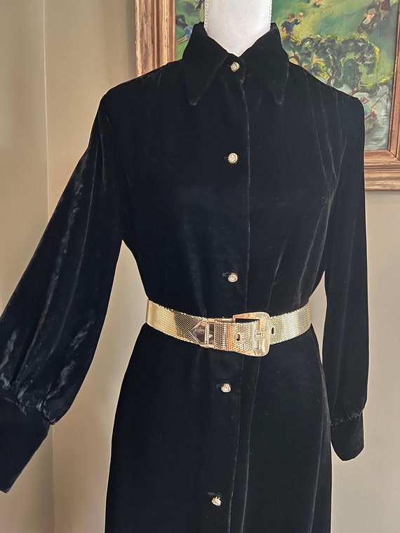 1960s Vintage Black Velvet Dressing Robe by Marilyn Robes | Etsy