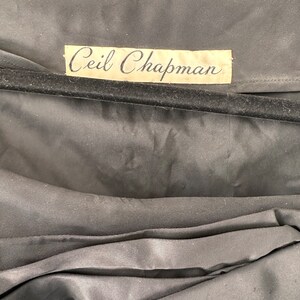Vintage 1950s Ceil Chapman Black Silk Taffeta Cocktail Dress, Small - Etsy