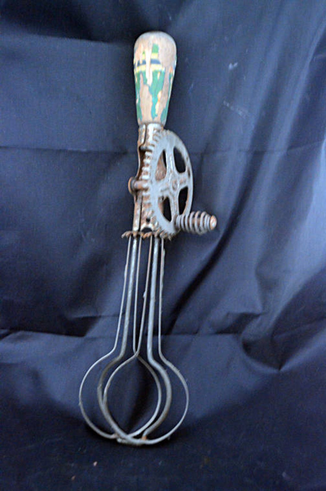Vintage Antique Egg Beater 1923 A and J Hand Held - Etsy