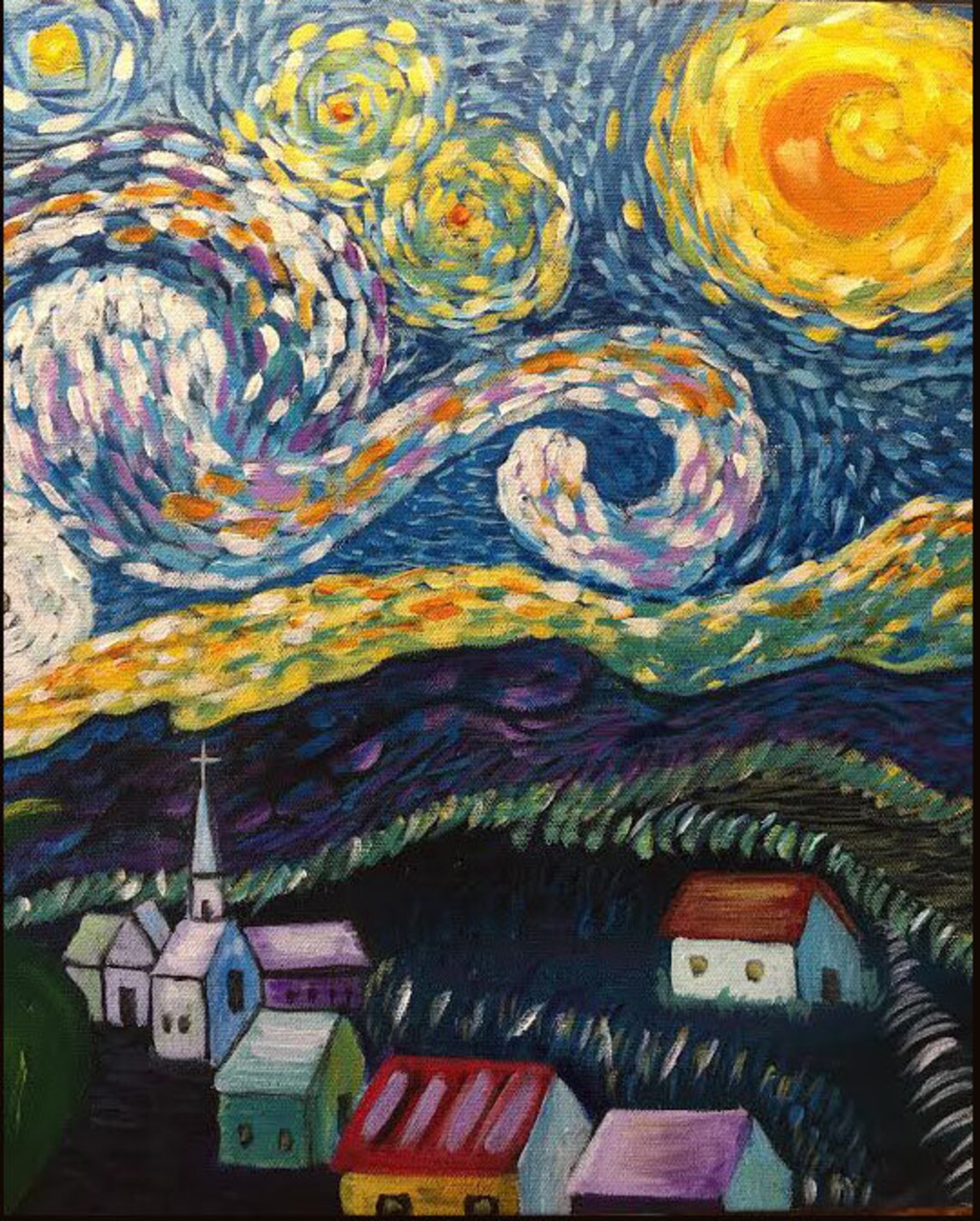 Original Reproduction of Van Gogh's Starry Night Painting - Etsy Canada
