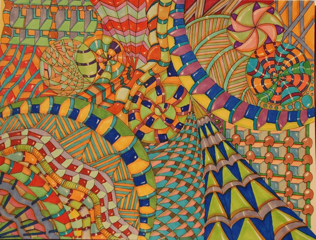 Zentangle Drawing 09march2015 - Etsy