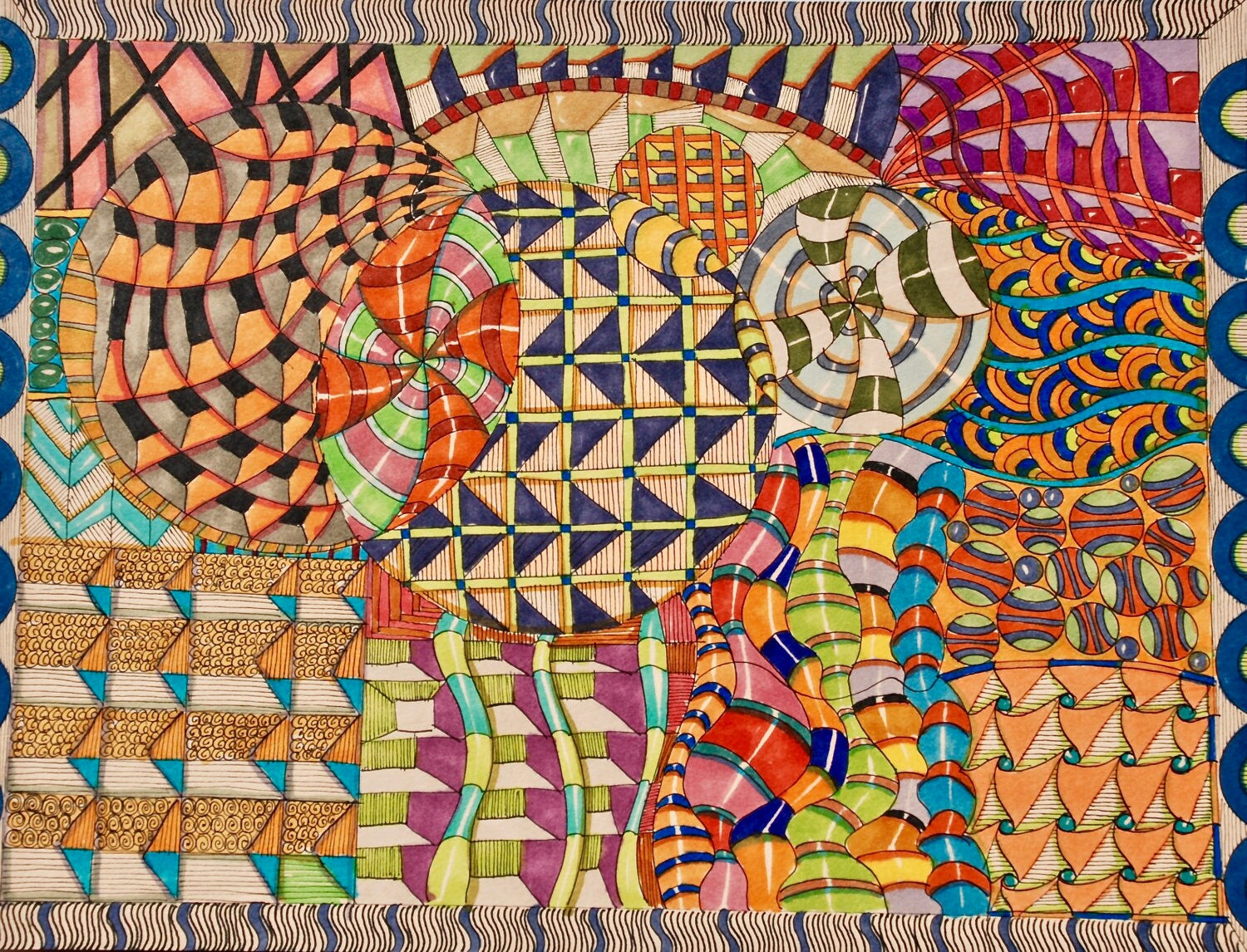 Zentangle Drawing 05november2015 - Etsy