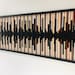 Recycled Wood Sound Wave Sculpture, Abstract Sound Wave Mosaic ...