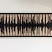 Recycled Wood Sound Wave Sculpture, Abstract Sound Wave Mosaic ...