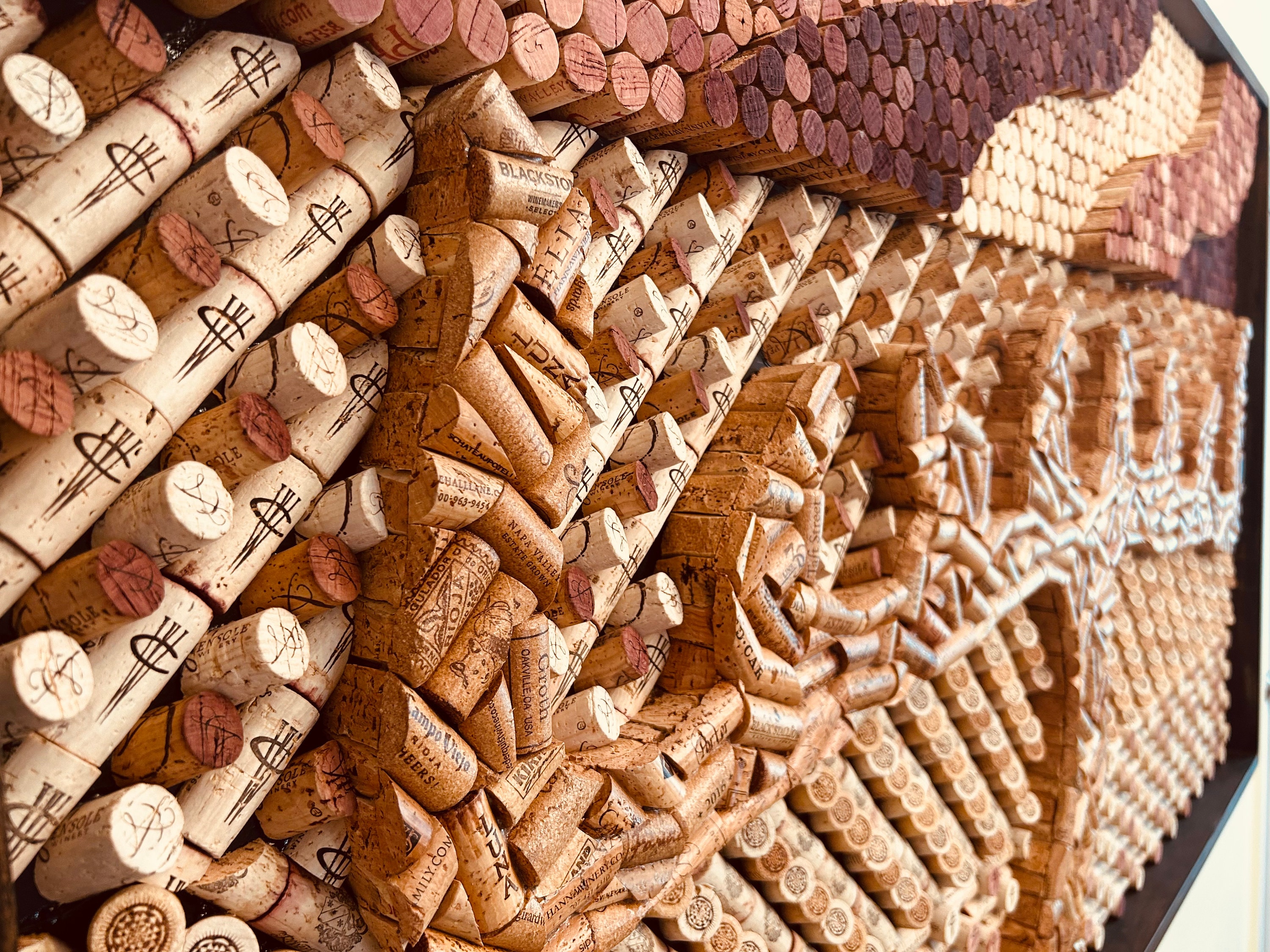 Grapevine Vineyard Art Wine Cork Sculpture Wineroom Recycled Wine Cork ...