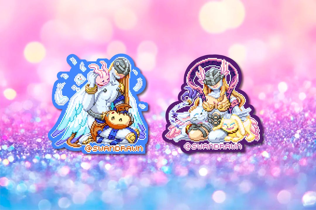 Digimon Stickers (weatherproof Vinyl 2.5 In/6.35 Cm) - Etsy