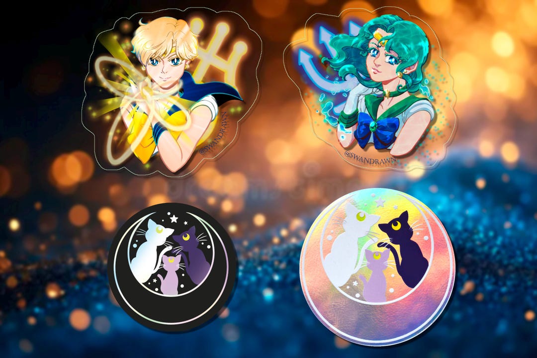 Sailor Moon Stickers - Weatherproof Vinyl - (3 in / 7.6 Cm) - Etsy