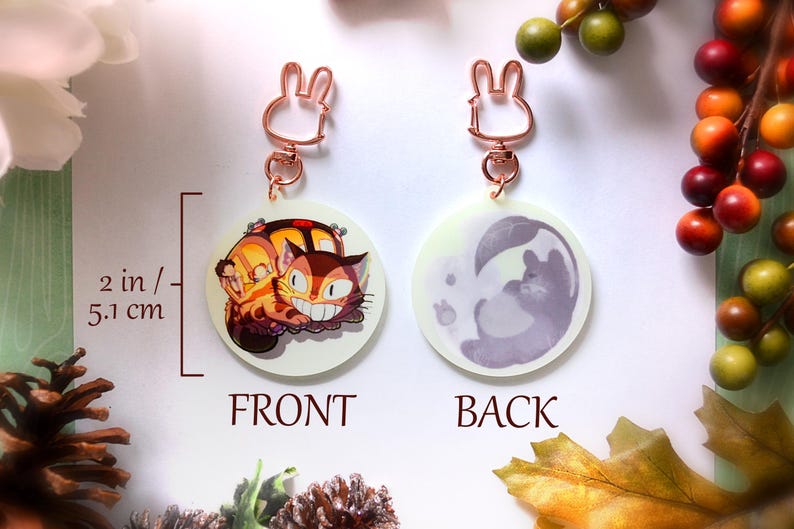 Totoro and Kiki's Delivery Service Charms: Nature-themed Keychains ...