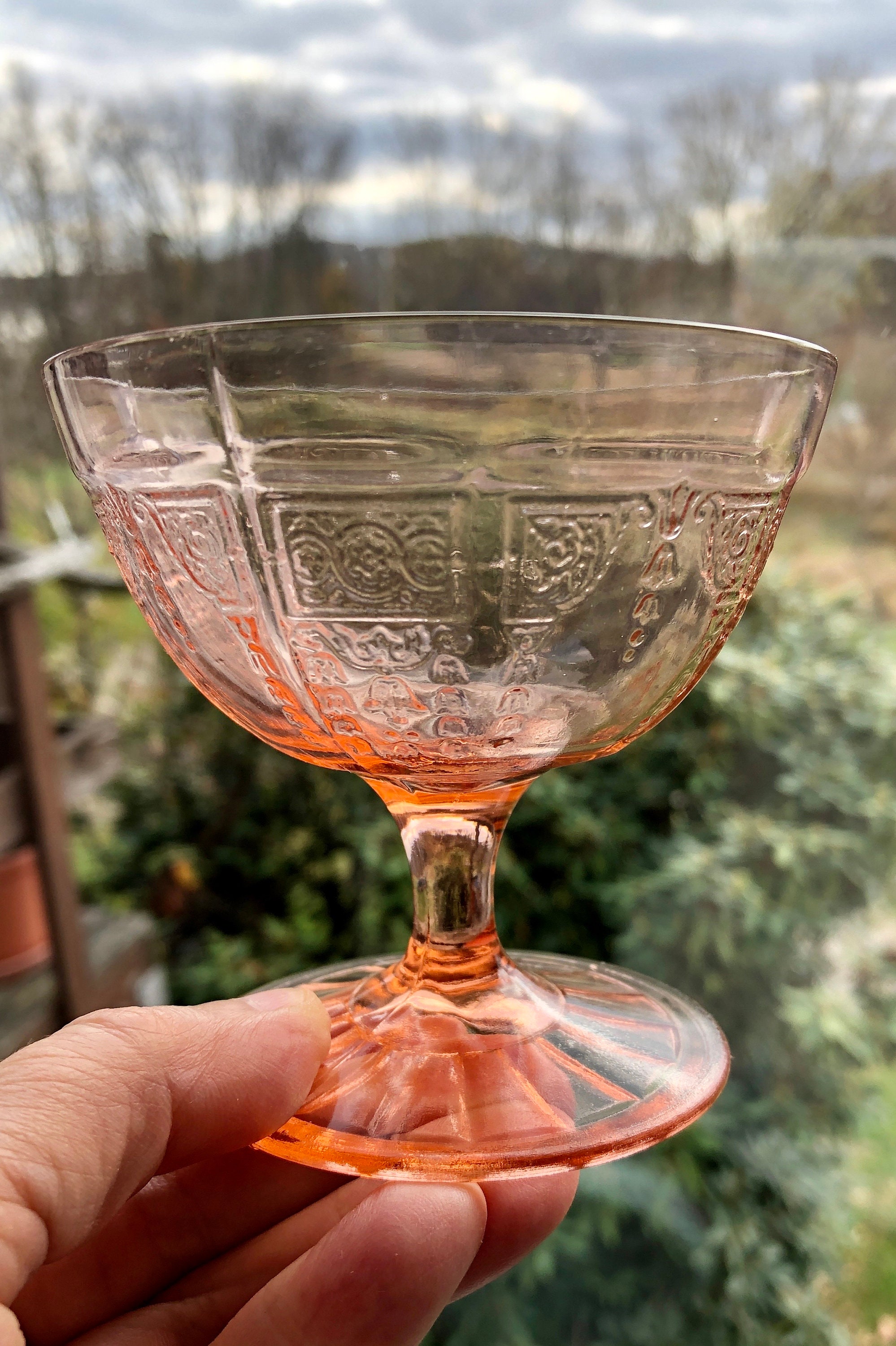 SET-6) PINK Depression Glass PRINCESS Sherbet Glasses - Etsy