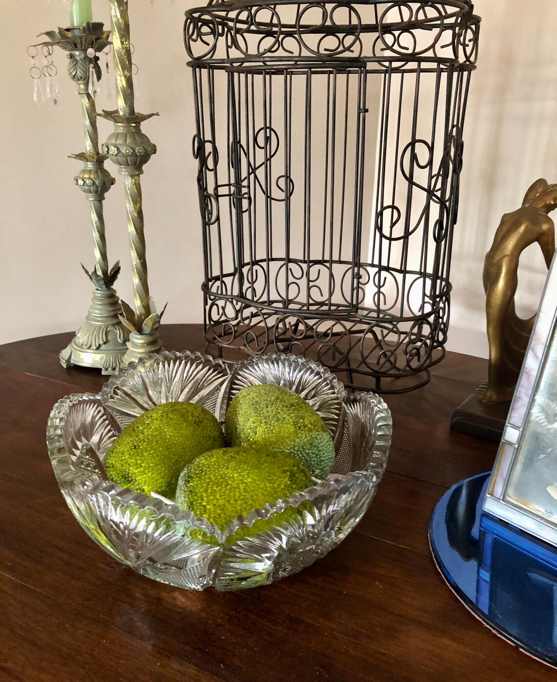 Victorian EAPG Press Cut CRYSTAL Fruit Bowl W/hearts - Etsy