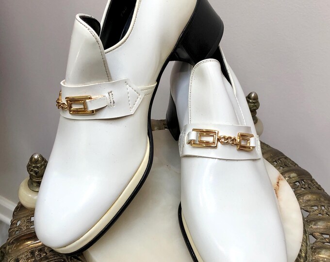 VTG 1970s Mens White Saturday Night Fever PLATFORM SHOES - Etsy
