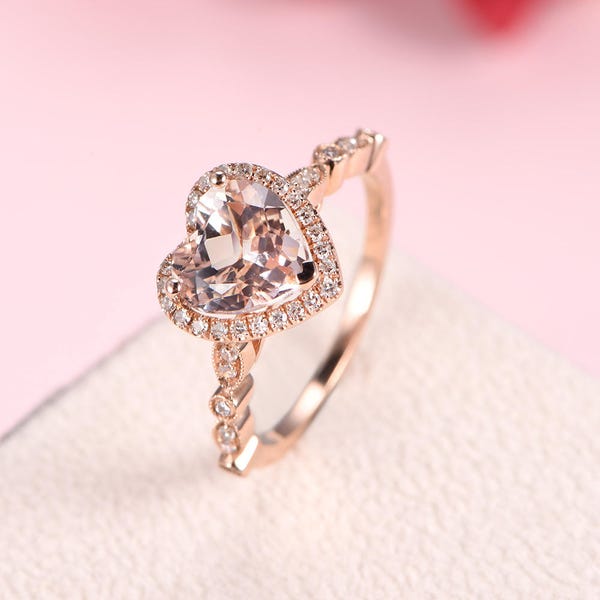 Heart Shaped Ring - Etsy