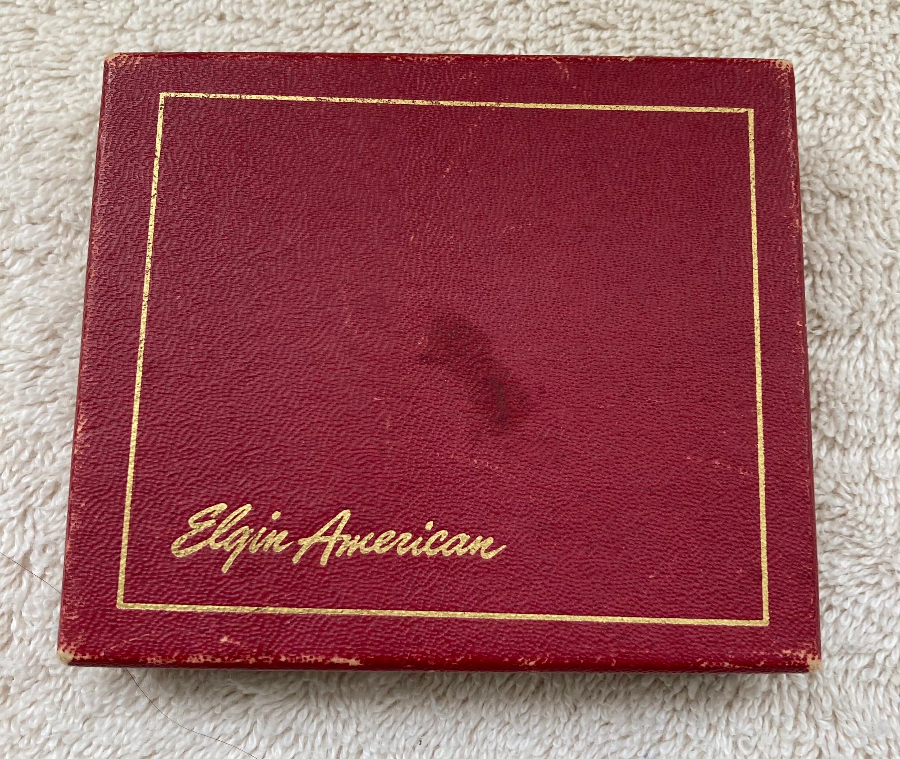 Vintage Elgin American Compact With Original Box Etched Rose Gold Tone ...