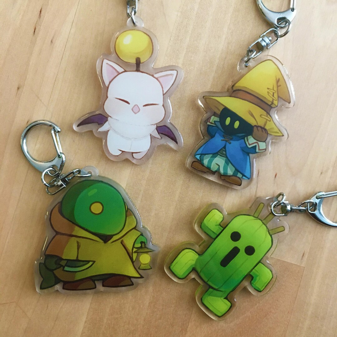 Final Fantasy Mascot Charms: Moogle / Vivi / Tonberry / Cactuar - Etsy