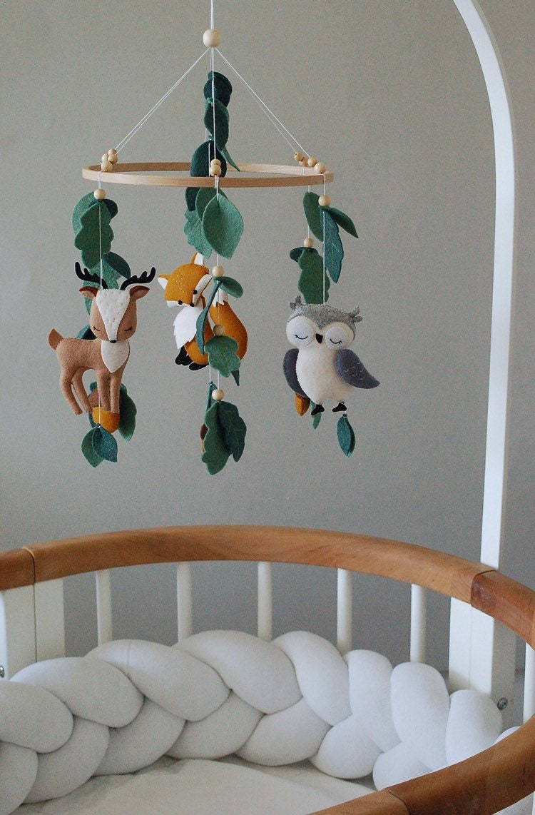 Baby Mobile Woodland Mobile Nursery Mobile Woodland Animals - Etsy UK