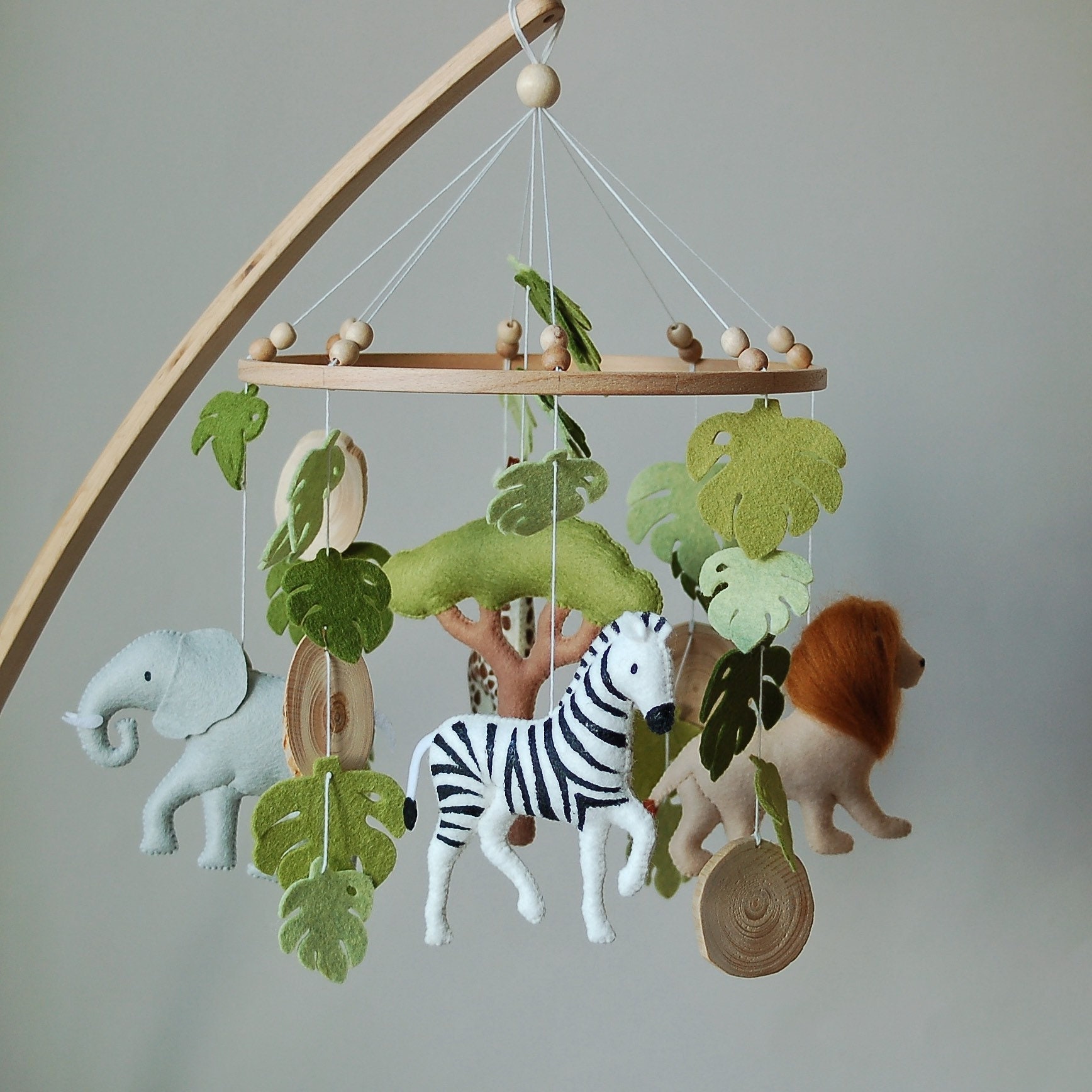 Baby Mobile Boy Animals Africa Nursery Mobile Felt Africa | Etsy