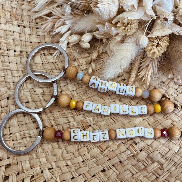 Wooden Key Ring - Etsy