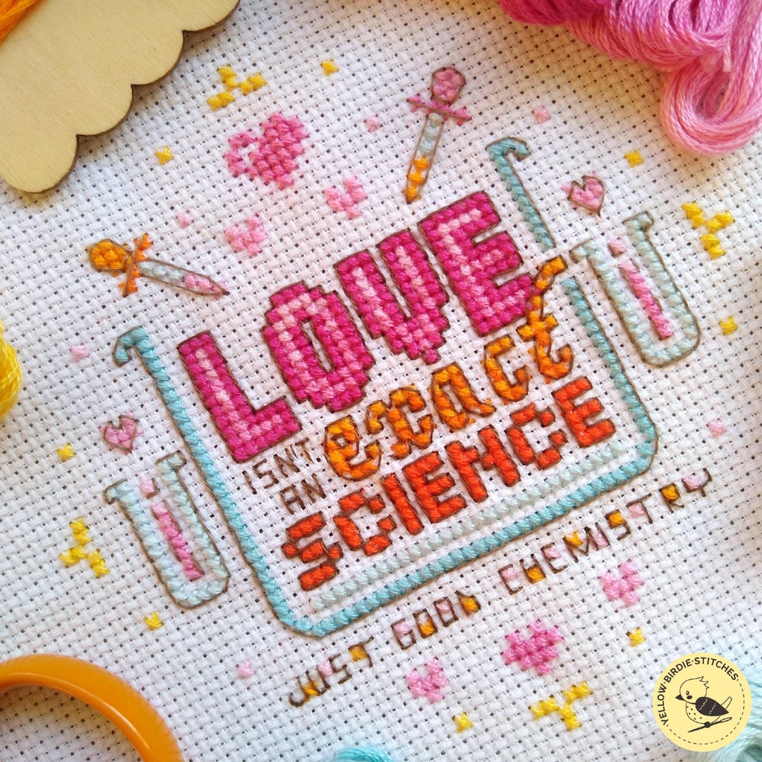 Love Isn't an Exact Science Cross Stitch Pattern, Instant Download PDF ...