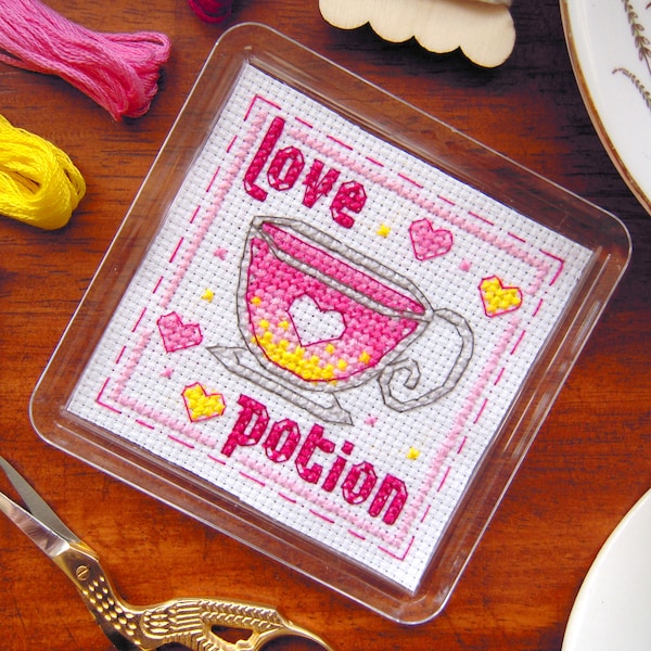 Cross Stitch Coaster - Etsy