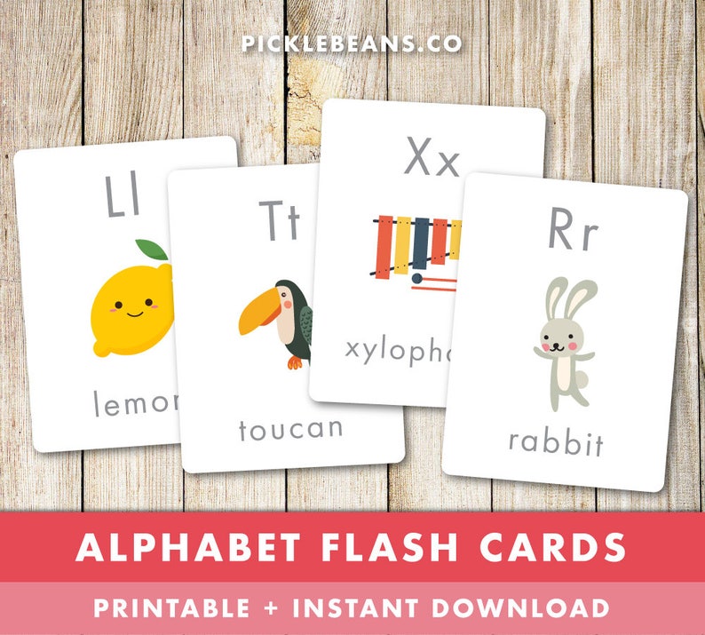 Alphabet Flash Cards - Preschool Learning, Toddler, Kids, Children ...