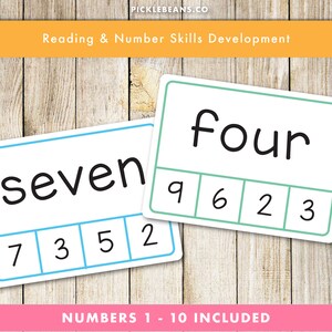 Number Words Clip Cards – Preschool Printable (instant Download) - Etsy
