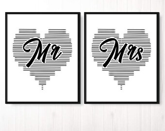 Mr and mrs posters | Etsy