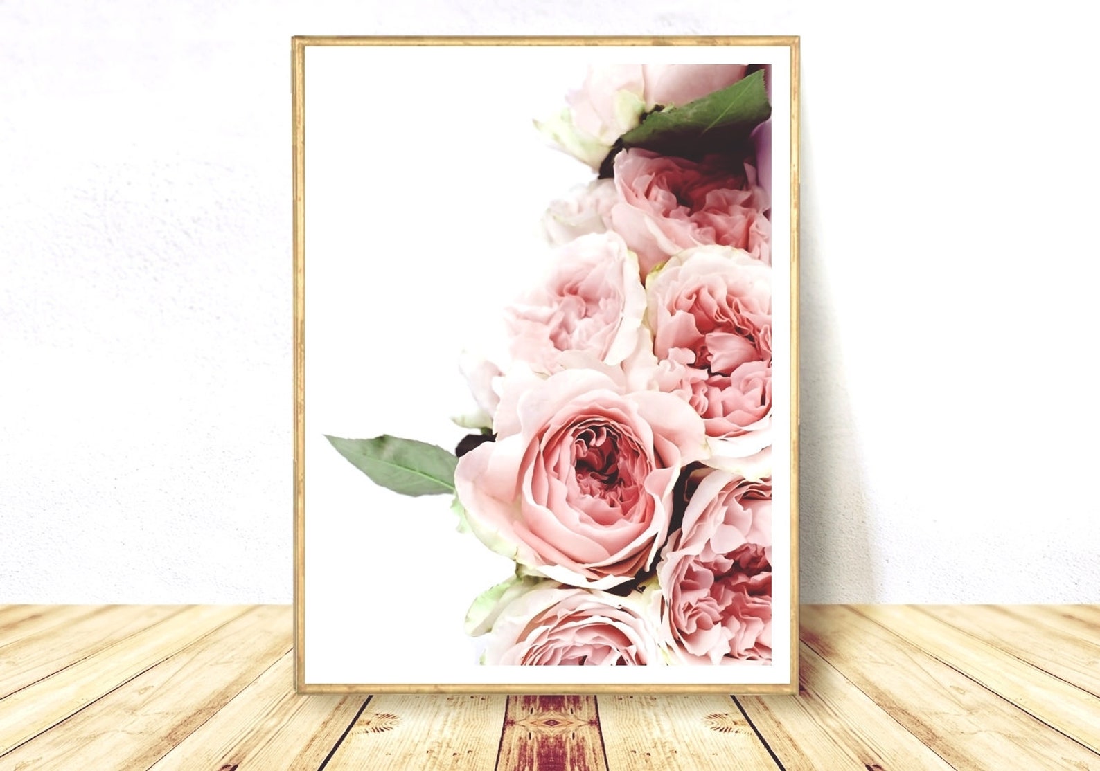 Peony Print Pink Flower Poster Blush Pink Flower Picture | Etsy