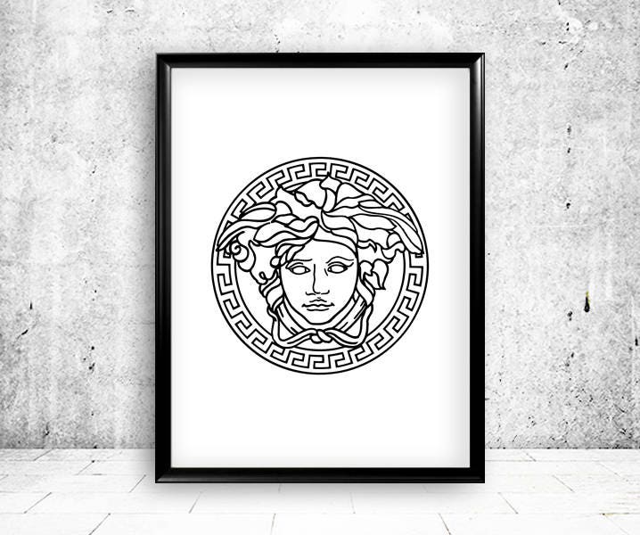 Versace Print Versace Sign Versace Printable Medusa Fashion | Etsy