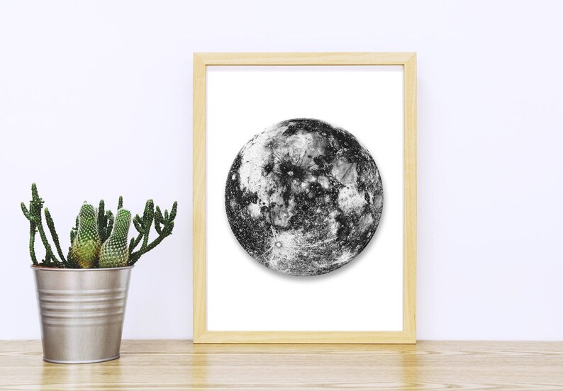 La Luna Print, Large Moon Print, La Lune Print, Printable Wall Art ...