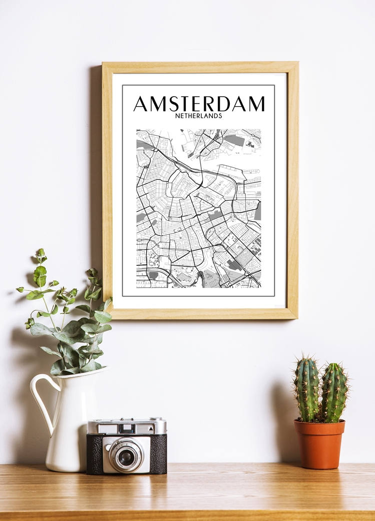 Amsterdam Print Amsterdam Map Printable Amsterdam Poster - Etsy