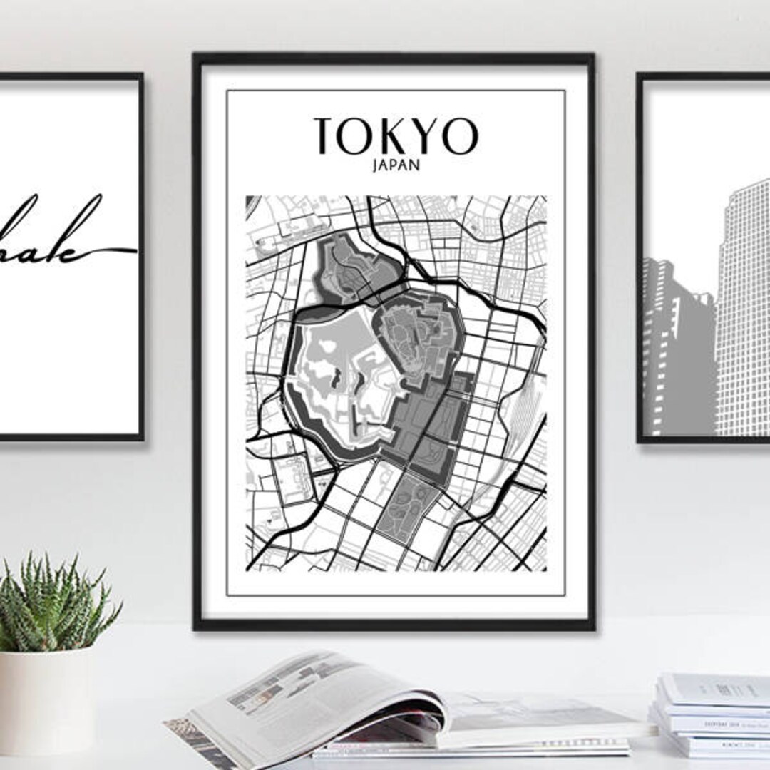 Tokyo Map Tokyo Map Print Tokyo Print Tokyo Poster - Etsy