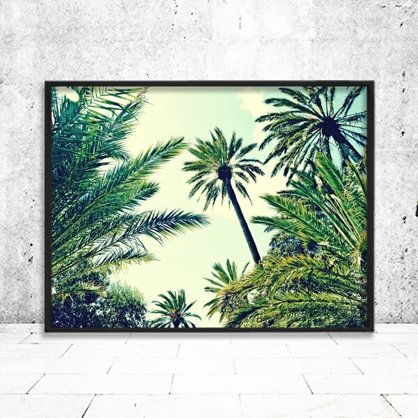 Palm Trees Poster Palm Leaf Tropical Poster Palm Tree - Etsy