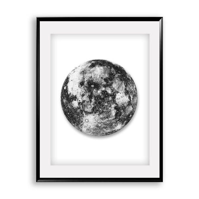 La Luna Print Large Moon Print La Lune Print Printable Wall - Etsy