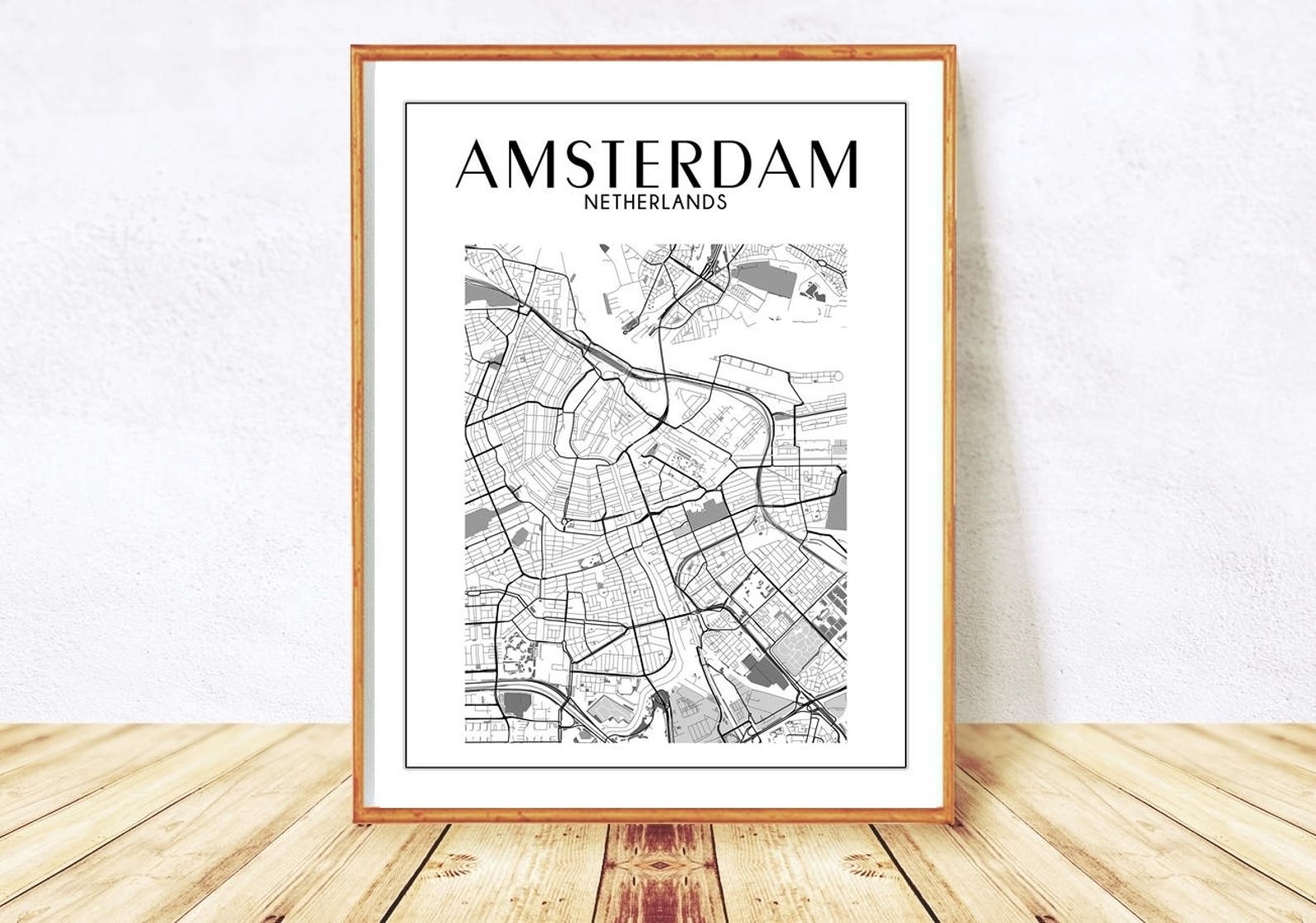 Amsterdam Print Amsterdam Map Printable Amsterdam Poster - Etsy