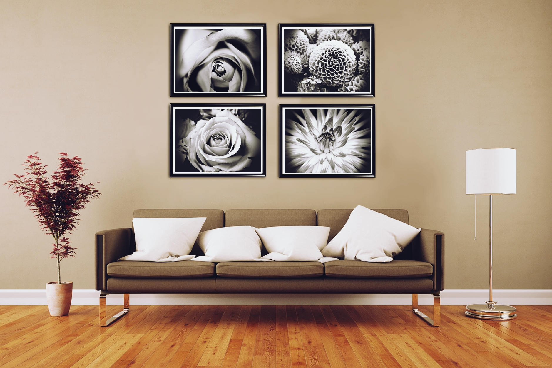 Set of 4 Printables Set of 4 Prints Black and White 4 Piece - Etsy