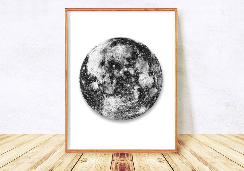 La Luna Print, Large Moon Print, La Lune Print, Printable Wall Art ...